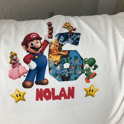 Super Mario Birthday Shirt for Boys , Super Mario Custom Shirt, Super ...