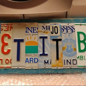 Custom 7 Letter License Plate Sign - Etsy