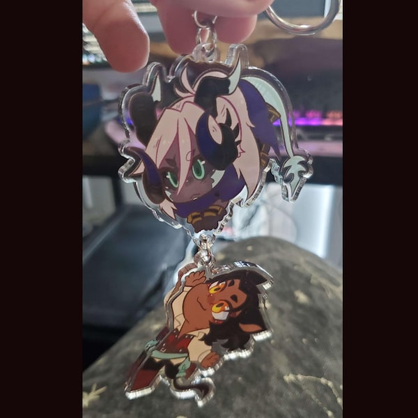 YCH Commission Chibi Hanging Custom Acrylic Keychains [CUSTOM ORDER] - Etsy
