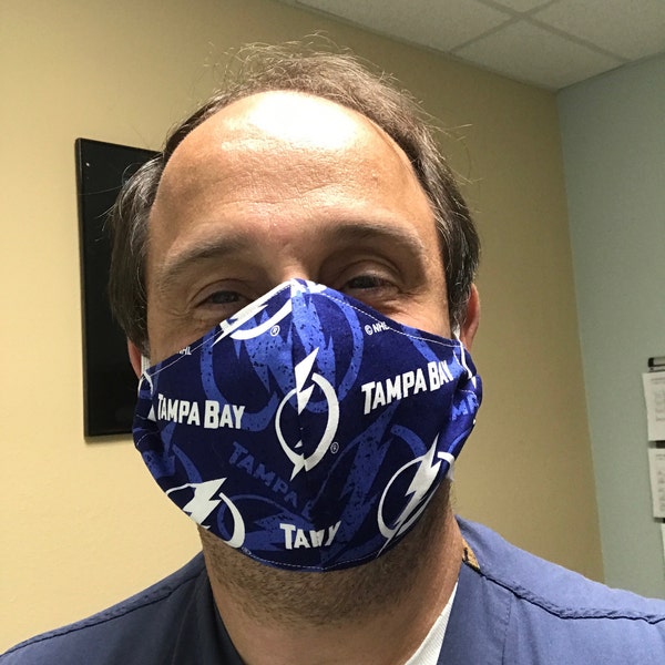 Tampa Bay Rays Sports Face Mask. Cotton, Washable, Double Layer W ...
