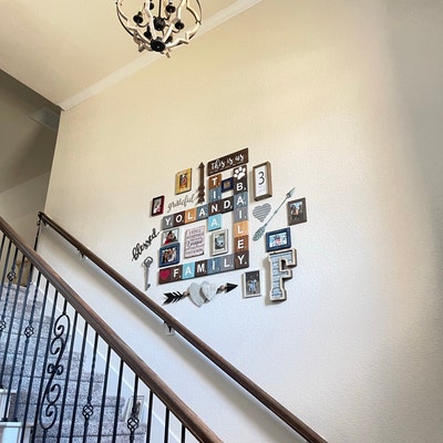 Scrabble Wall,46 Tile Colors ,farmhouse Carved Decor,rustic ...