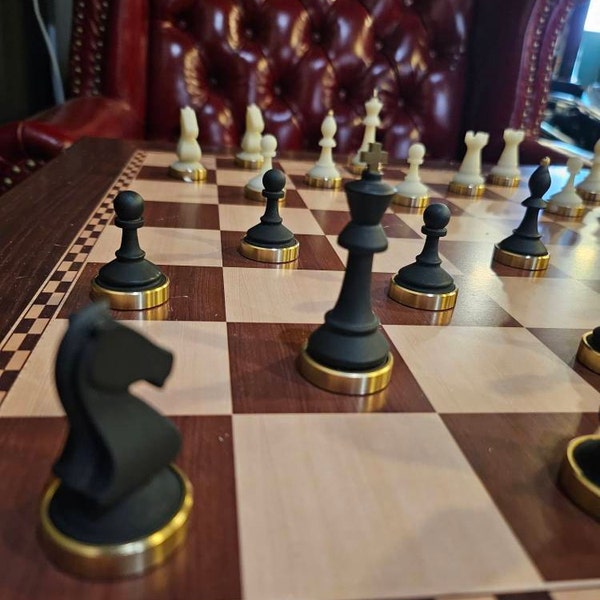 Premium Chess Set, Hand Crafted Chess Sets From Walnut, Leather, Resin ...