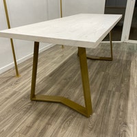 Golden Table Legs, Steel Table Legs set of 2, Dining Table, Desk Legs ...