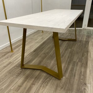 Golden Table Legs, Steel Table Legs set of 2, Dining Table, Desk Legs ...