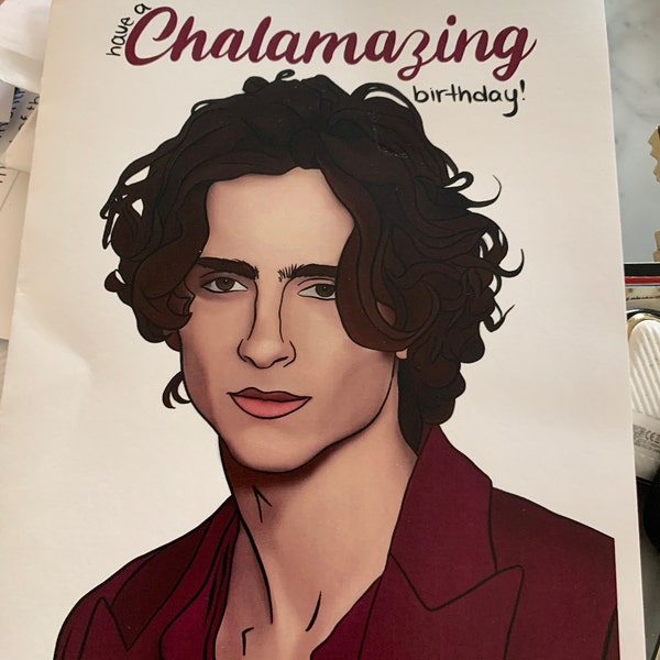 Timothée Chalamet Birthday Card - Etsy