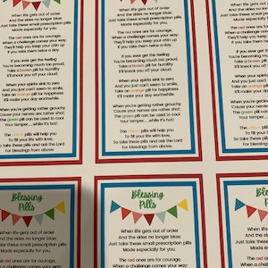 INSTANT DOWNLOAD M&ms Blessing Pills Printables Tags Gifts Treats ...