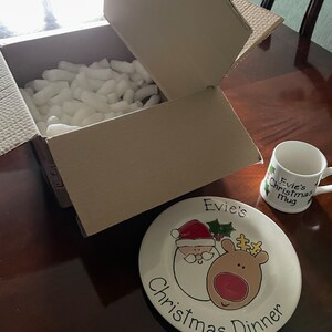 Personalised Child Dinner Set, Ceramic Plates & Bowl Set, Gift for ...