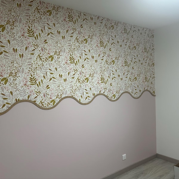 Waves Wall Molding Wood, Wooden Wall Molding, Chair Rail Molding Shaped ...