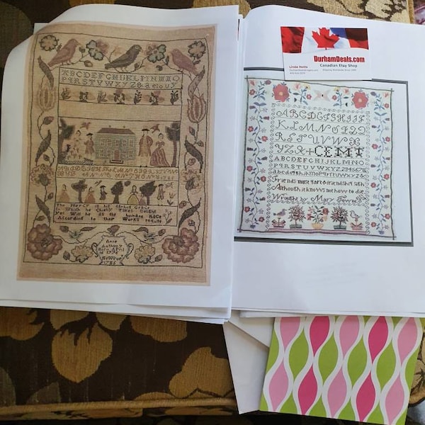 Colonial Sampler Antique Cross Stitch Pattern Museum Sampler Created in ...