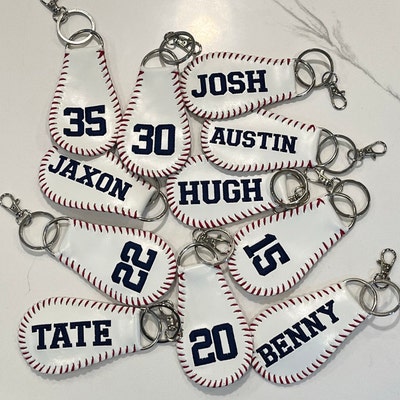 Baseball Key Chain, Baseball Keychain, Keychain, Key Chain, Leather ...