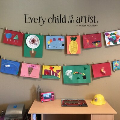 Every Child is an Artist Wall Decal Children Artwork Display Vinyl ...