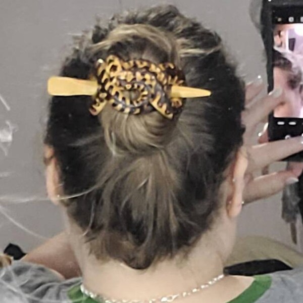 Rattlesnake.snake. Wooden Hair Fork. Hair Stick . Carved Hair ...