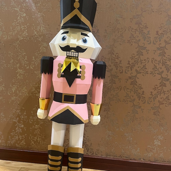 Low Poly Nutcracker,papercraft Nutcracker, PDF Template, Paper ...