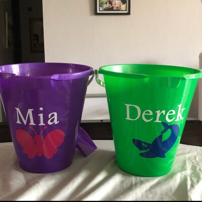 Personalized Beach Bucket Sand Bucket Fun in the Sun Beach Pail Beach ...