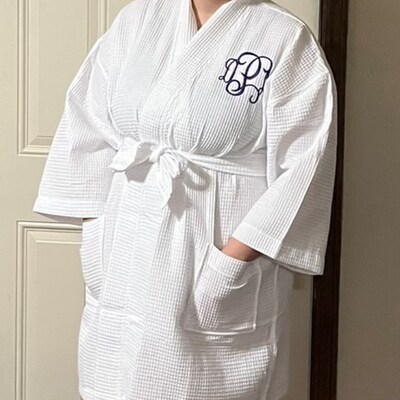 Women's Monogrammed Waffle Robe, 14 Colors to Choose From, Personalized ...