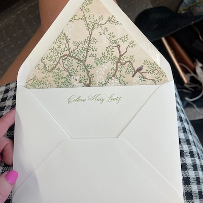 Men's Navy or Black Simple Flat Note Cards Stationery by Kate Chambers ...