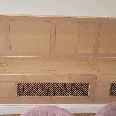 Art Deco Grille Radiator Cabinet Screen Decorative Square MDF Panel ...