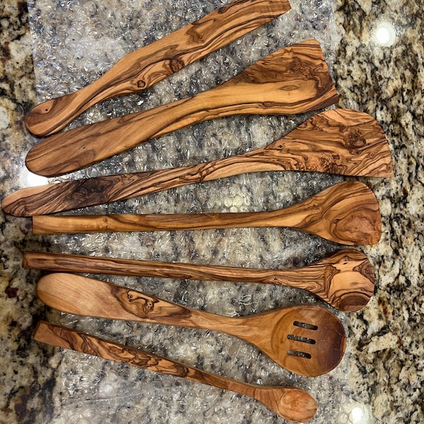 Olive Wood Tasting Spoon - Etsy