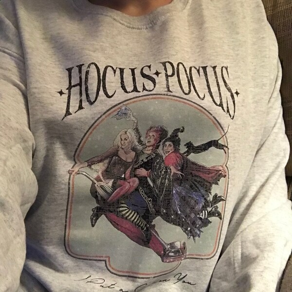 Retro Hocus Pocus Sweatshirt, Sanderson Pullover Sweatshirt, Halloween ...