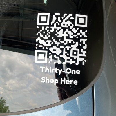Custom QR Code Decal, Business Decal, Custom QR Code Vinyl Car Decal ...