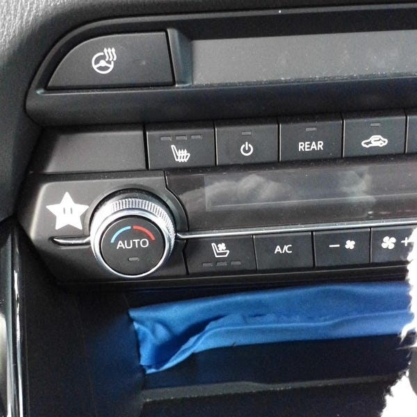 Blank Car Button Decal, Eject Passenger Button Decal, Blank Buttons ...