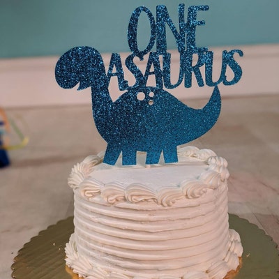 Oneasaurus Cake Topper, Dinosaur First Birthday Cake Topper, Dinosaur ...