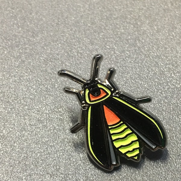Glow in the Dark Firefly Enamel Pin. Lightning Bug. Light Bug. Inspired ...