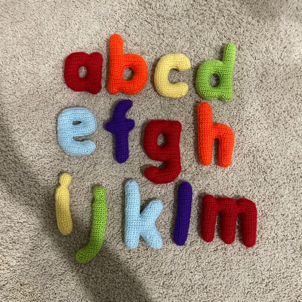 Crochet Pattern: Alphabet Lowercase Letters, Soft Letters, Play Letters ...