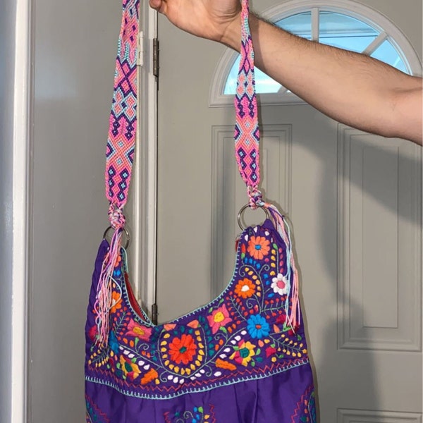 Mexican Embroidered Bag, Mexican Floral Purse, Mexican Morral Purse ...
