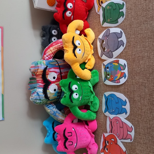 The Colour Monster Book Feelings Display With Words on Jars - Etsy UK