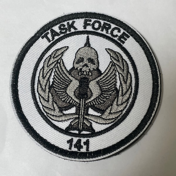 COD Skull Patch Black/grey Hook & Loop, Fabric Morale Gamer Military ...