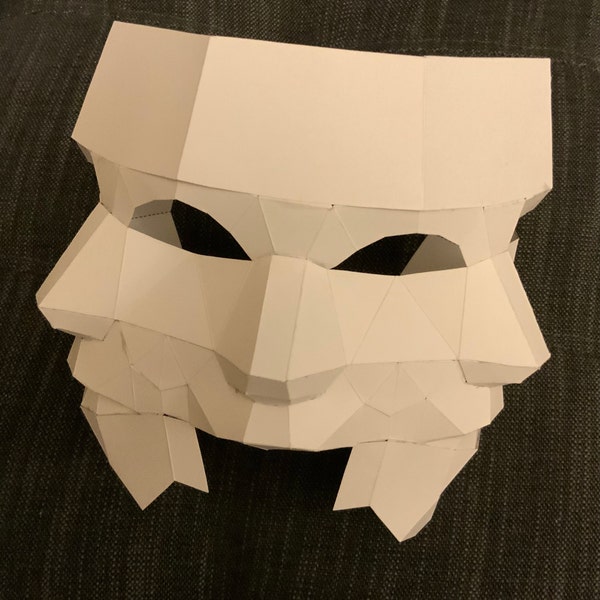 Papercraft 3D TREE FACE MASK Halloween pepakura Carnaval veneciano Low ...