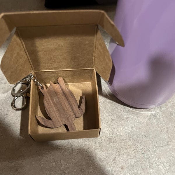 Wooden Moose Keychain, Walnut Wood, Animal Keychain, Environmental ...