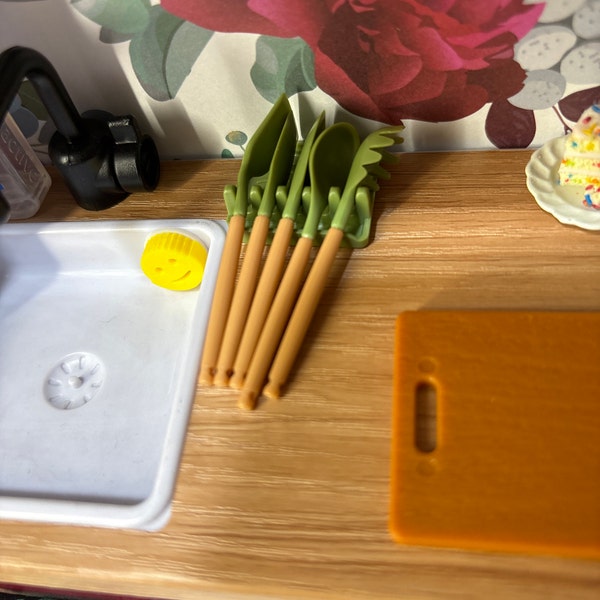 1:6 Scale Cooking Utensil Set Miniature Spatula Soup Ladle Scraper ...