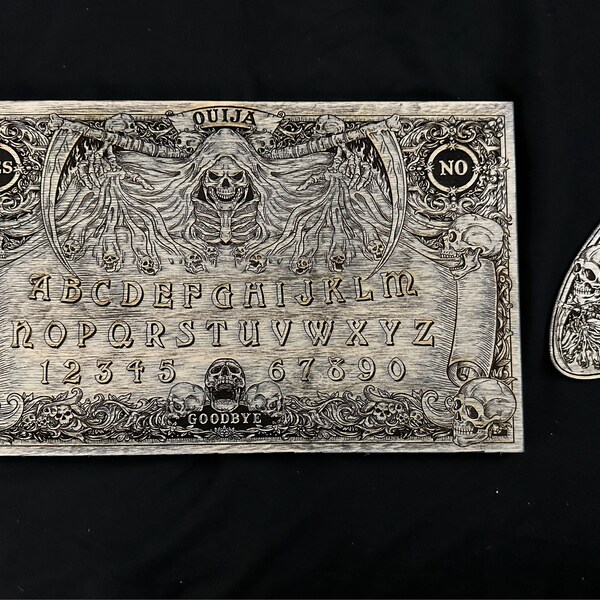 Ouija Board With Demons and Skulls Wooden Engraving Luxury Edition ...