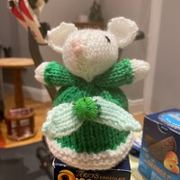 PDF KNITTING PATTERN Mistletoe Mouse Chocolate Orange Cover, Christmas ...