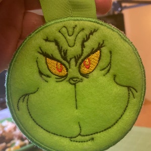 The Grinch Tree Ornaments ITH Machine Embroidery Design, Embroidery ...