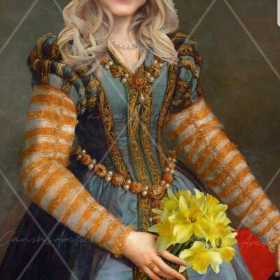 Custom Human Portrait Queen Portrait Princess Female Portrait Royal ...