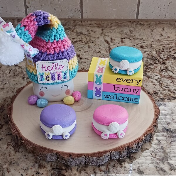 Easter Mini Book Stack/ Peeps/tier Tray Decor/a Baycountry Original ...