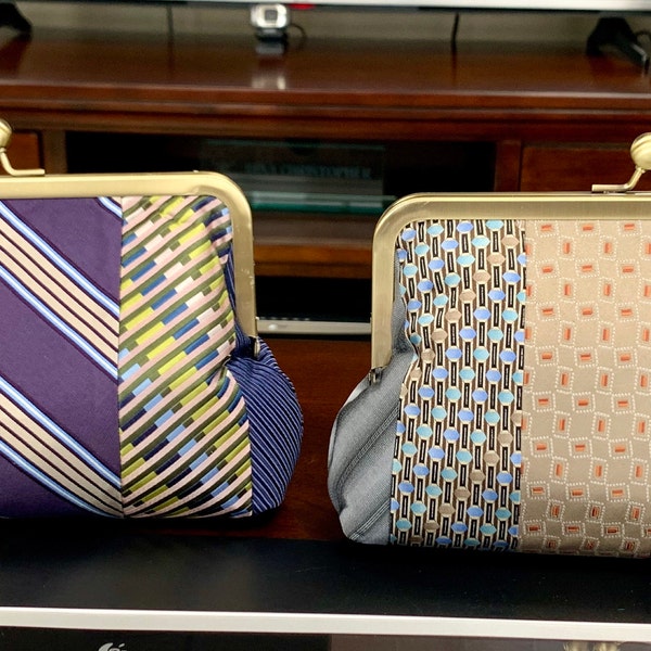Necktie Clutch, Dad's Neckties Heirloom Clutch, Repurposed From Dad's ...