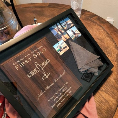 First Solo Flight Award Personalized Airplane Pilots First Solo Gift ...