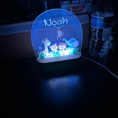 Personalized Mom Birth Flower Night Light, Custom Photo Bedroom Bedside ...