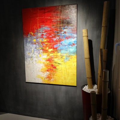 Large Abstract Painting on Canvas, Extra Large Canvas Wall Art ...