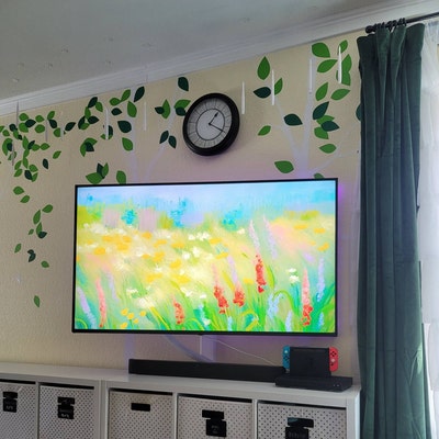 Spring Frame TV Art Instant Download Wildflower Floral Embroidery ...