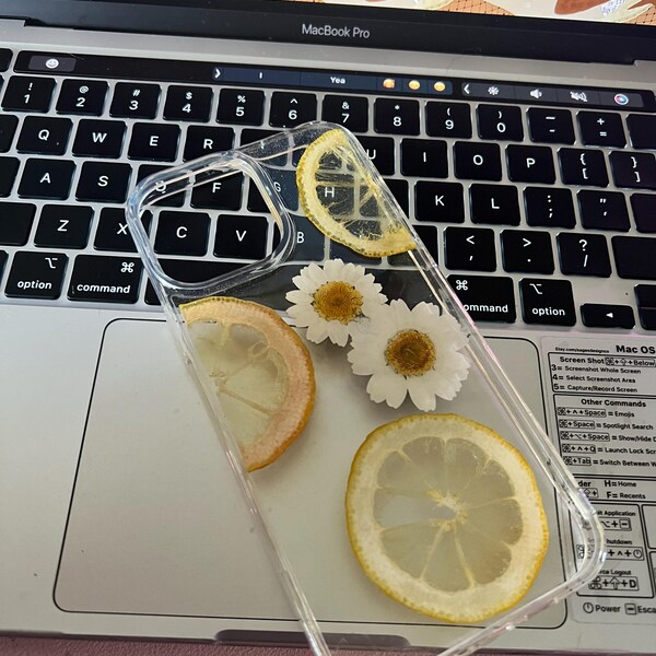 Pressed Real Lemon iPhone Case, Pressed Fruits iPhone 16 15 Iphone14 ...