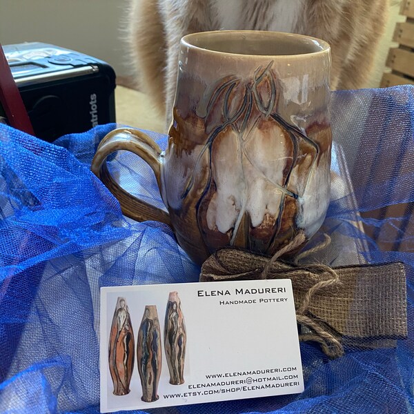 Nativity Set. Handcrafted Pottery Nativity Set. Ceramic Tile on a ...