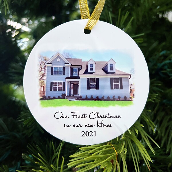 Custom House Ornament, Our First Christmas at Our New Home 2025, New ...