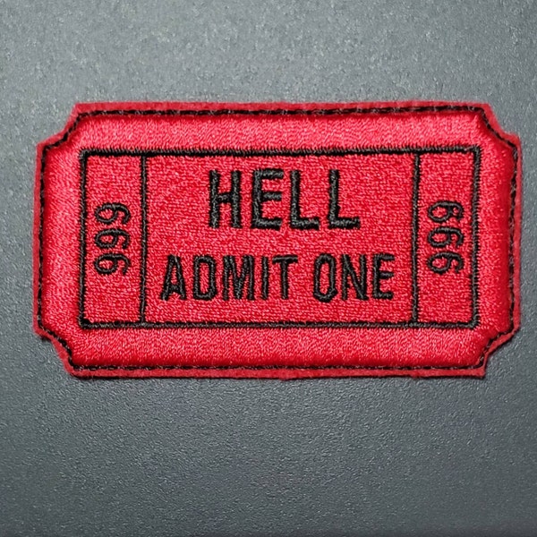 Hell Admit One Soul 666 Gothic Iron on Embroidered Patch - Etsy