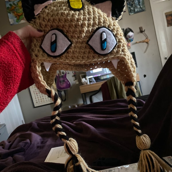Crochet Pokemon Meowth Beanie/hat - Etsy