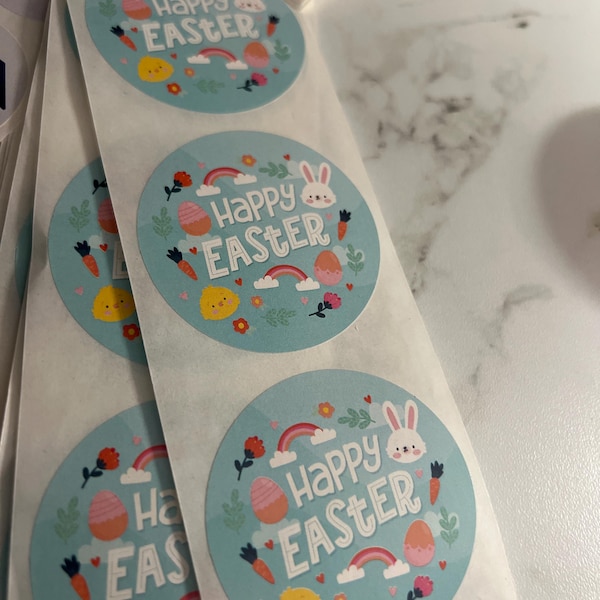 Happy Easter LABELS, EASTER STICKERS, Easter Labels, Easter Stickers ...